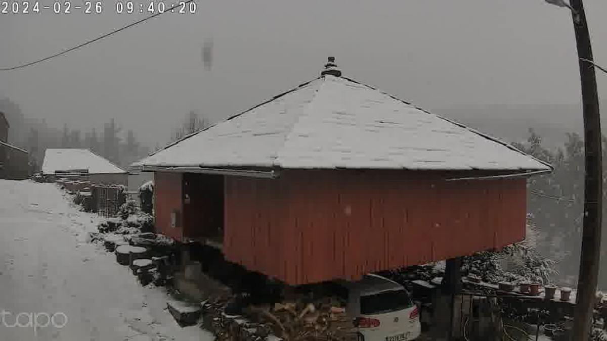 Así nevaba esta mañana en A Fonsagrada