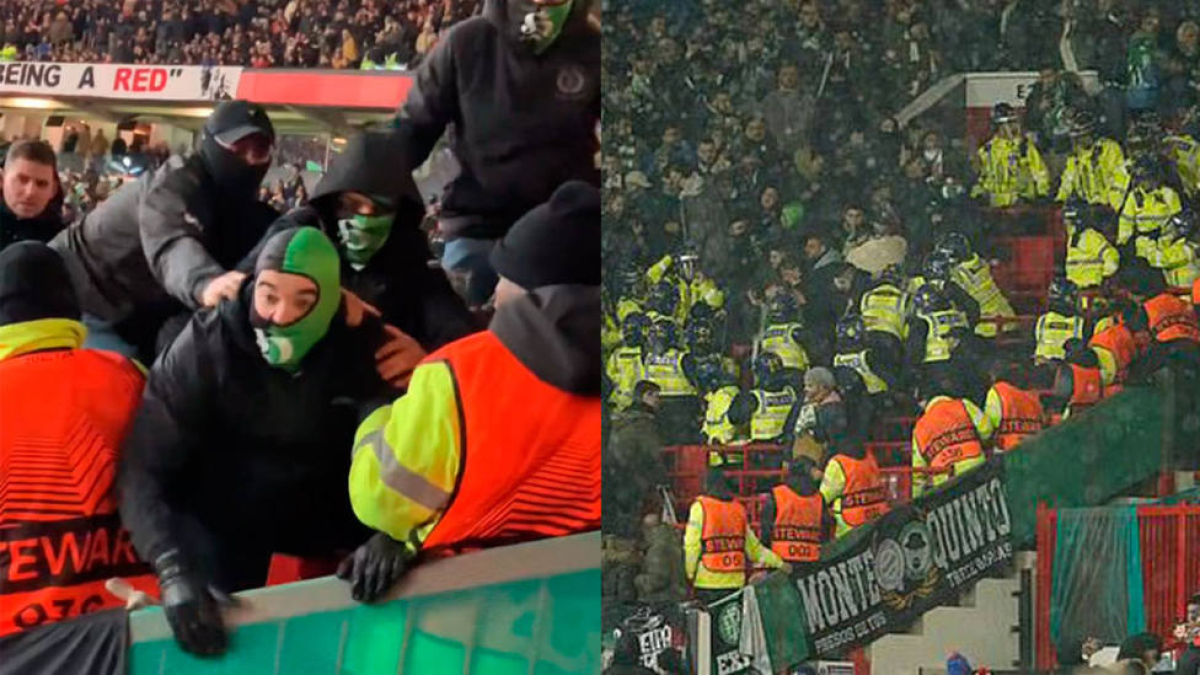 Los ultras del Betis la liaron en Old Trafford agrediendo a aficionados ...