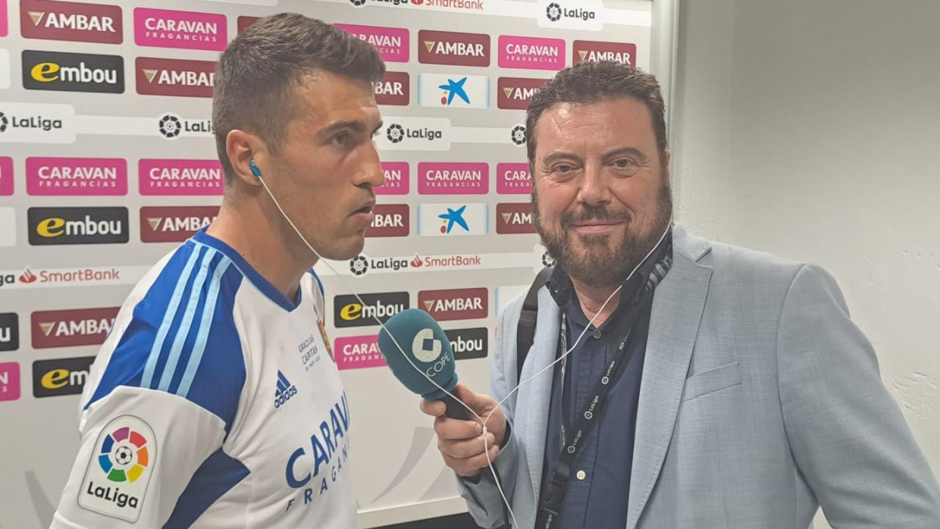 Alberto Zapater con Jesús Zamora en El Partidazo de COPE, tras el ...