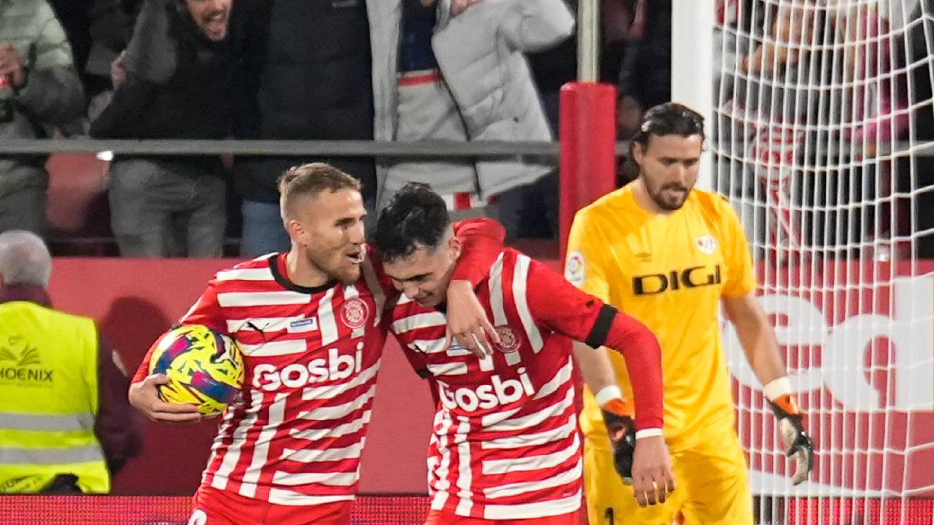 Gol de Samu Saiz (p.) (Girona, 2 - Rayo, 2)