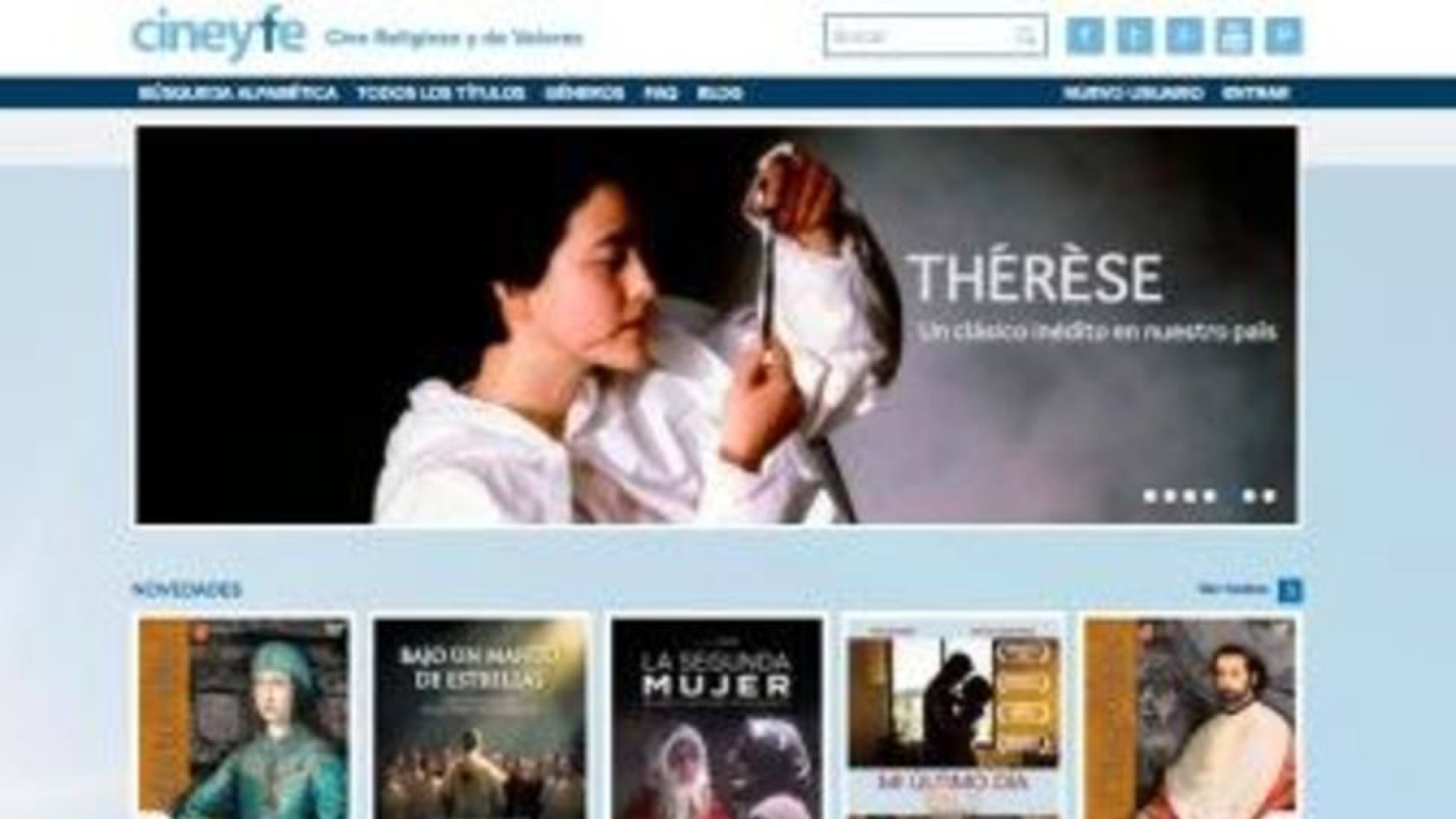 Nace Cine y Fe la primera web de visionado online especializada en cine religioso y de valores