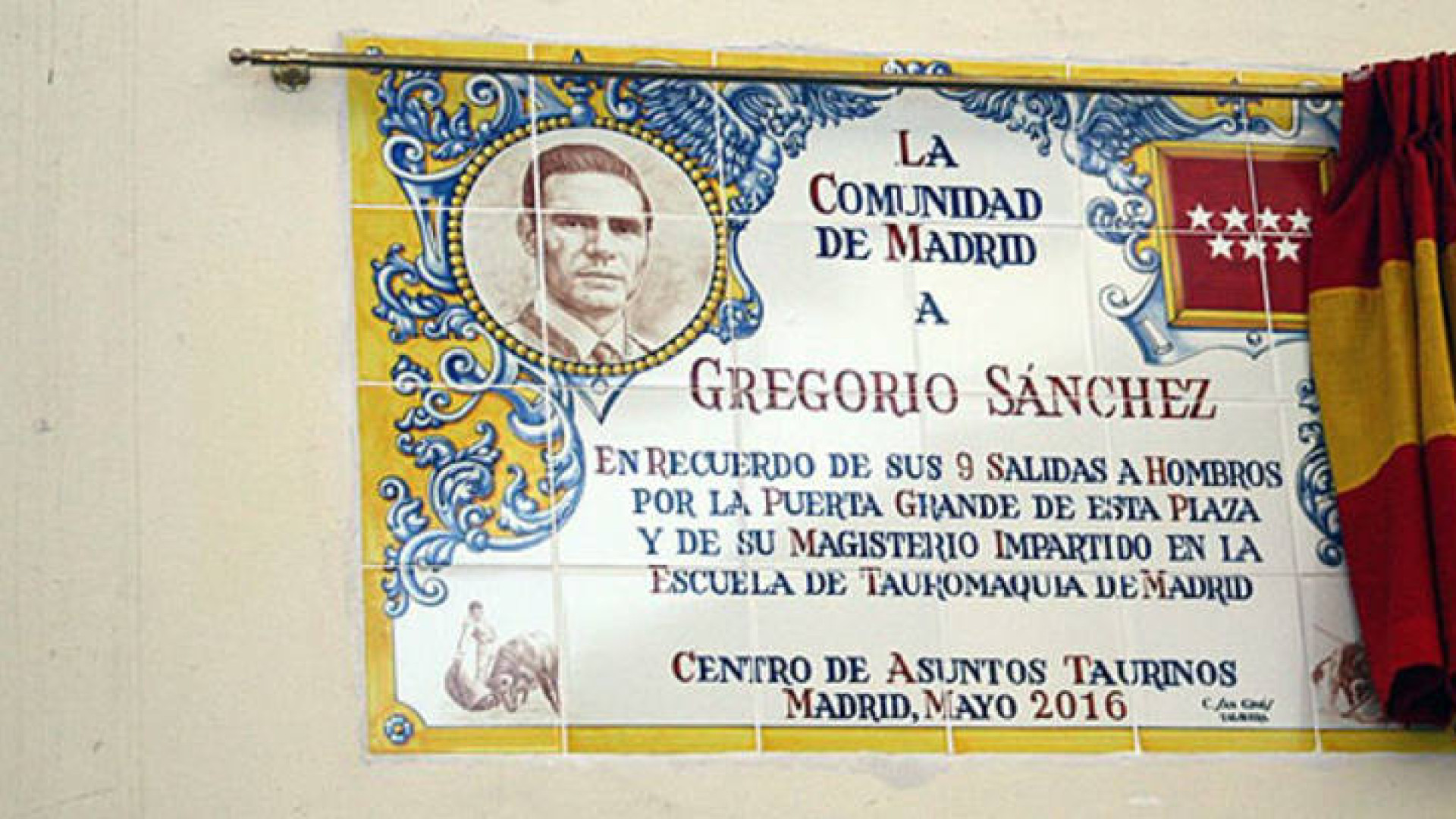 Gregorio Sánchez ya tiene azulejo en Las Ventas