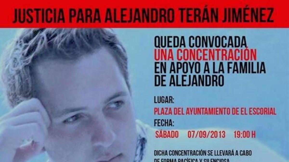 Concentración por Alejandro Terán cuando se cumple un año de su muerte