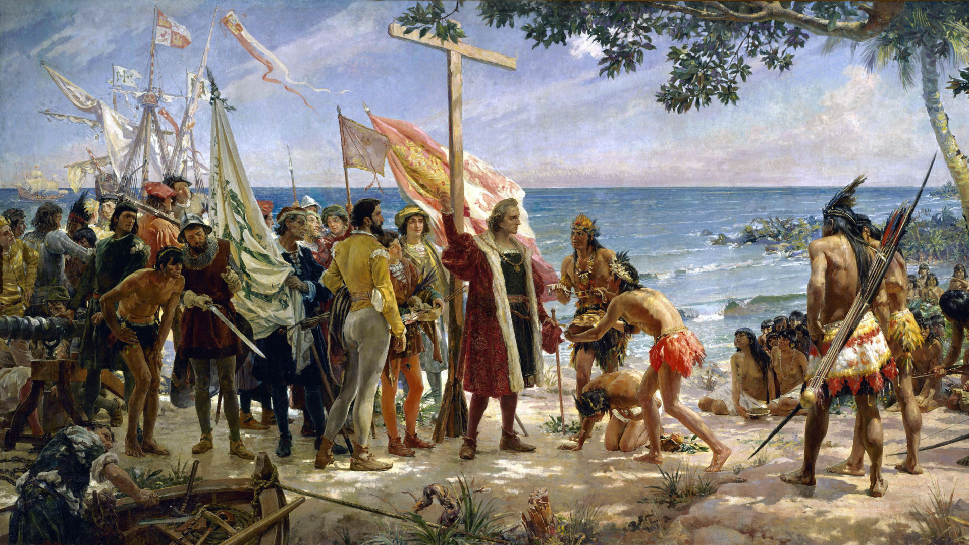 Historiadores confirman cuál fue la primera bandera que Cristobal Colón ...