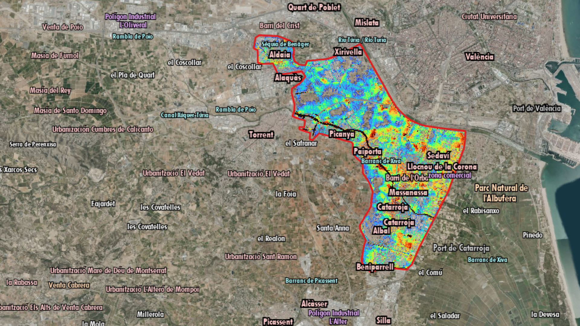 Así es el mapa de la inundación, calle a calle, que ha elaborado un ...