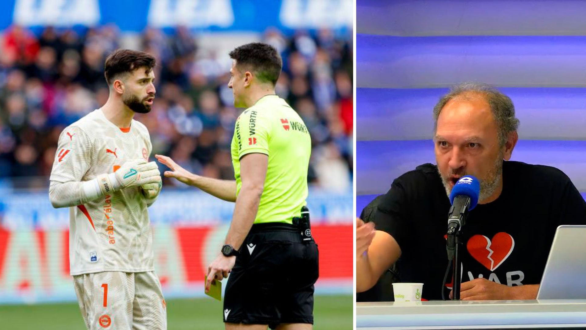 Pedro Martín se indigna con el penalti a favor del Getafe en Vitoria: "Una cosa infame"