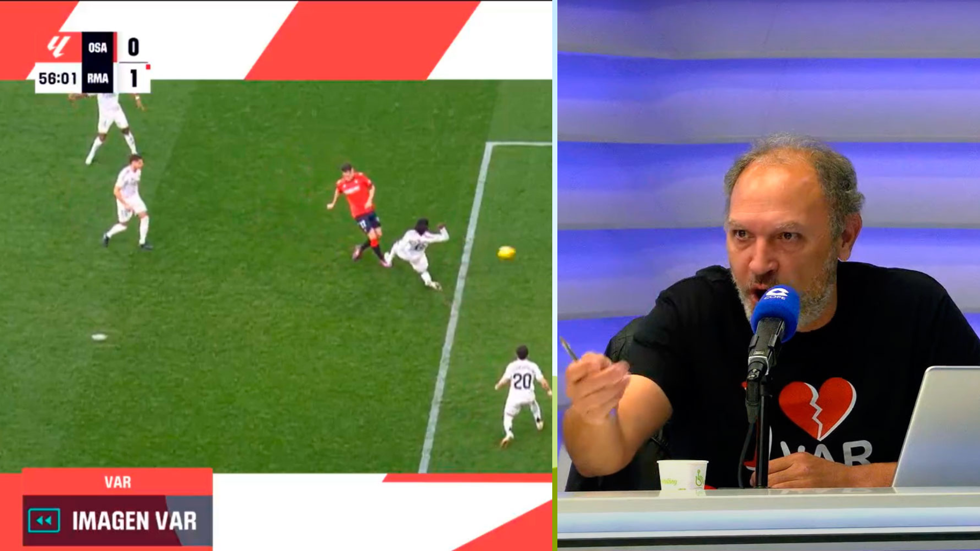 La reacción de Pedro Martín al penalti pitado de Camavinga sobre ...