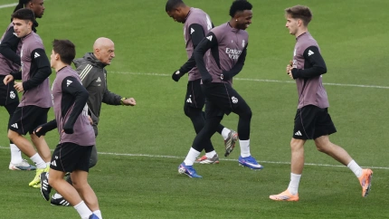 Arbeloa dirige su primer entrenamiento junto a Pintus; Mbappé, Rodrygo ...