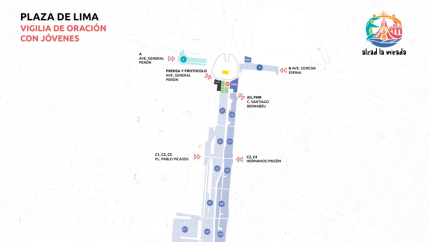 Consulta el mapa de los sectores para la vigilia de jóvenes del sábado ...